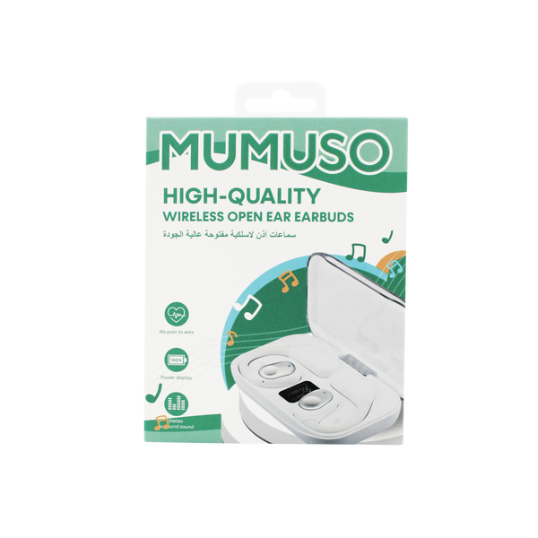 White Wireless Open Ear Earbuds High Quality – Mumuso Jordan