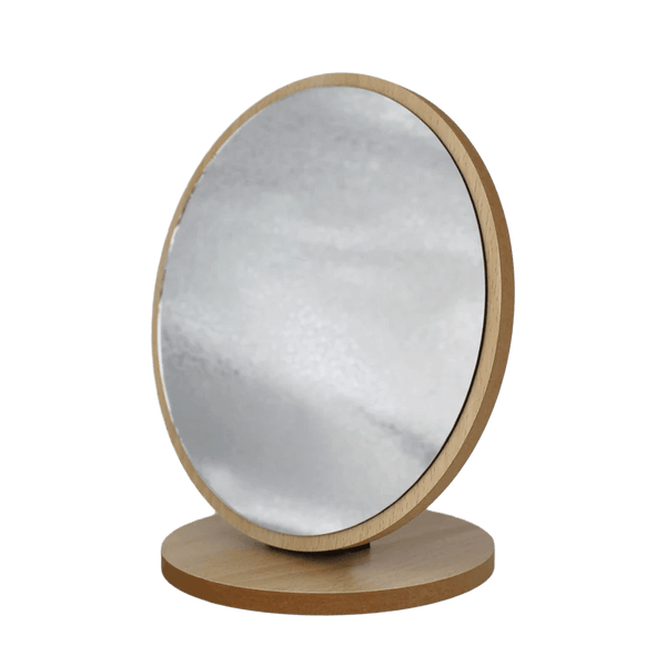 ROUND FOLDING MIRROR (WOODEN BASE & FRAME) – Mumuso Jordan